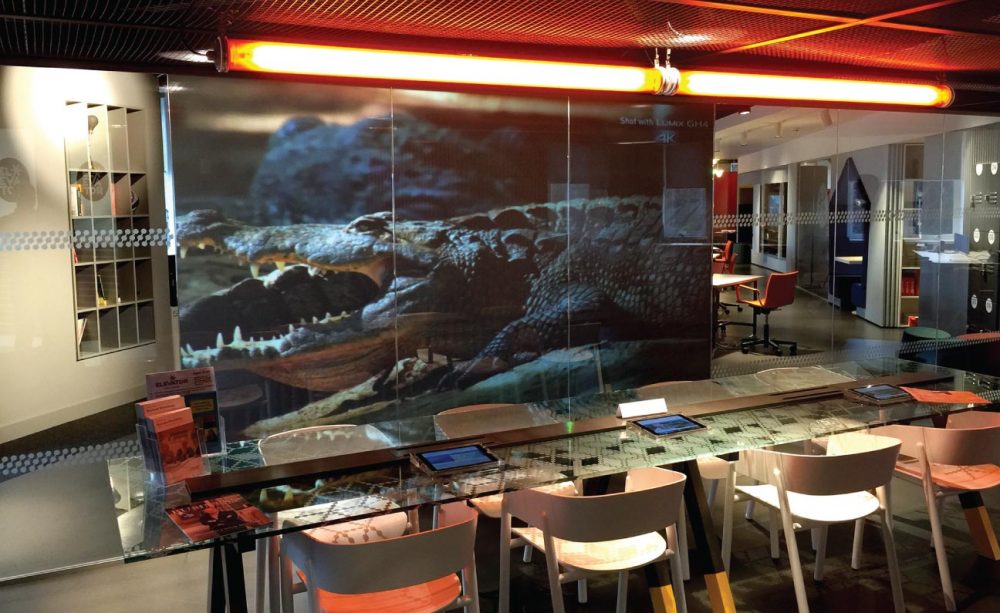 Ultra Black Rear Projection Film at Elevator | Pro Display