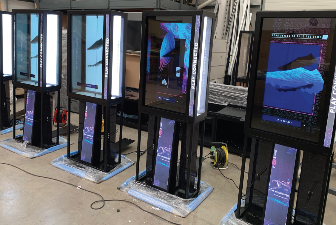 Adidas GMR Rollout uses Interactive Transparent Totems | Pro Display